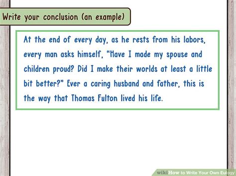 Ways To Write Your Own Eulogy WikiHow