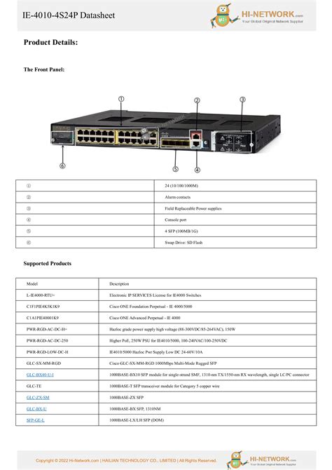 Cisco Ie 4010 4s24p Datasheet Pdf
