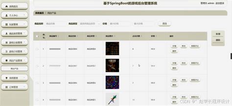 计算机毕业设计springboot基于的游戏后台管理系统 基于spring Boot的游戏运营后台管理系统开发 Spring Boot驱动的游戏后台管理平台设计与实现游戏后台管理信息系统业务
