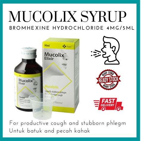 Mucolix Syrup 90ml [cough Phlegm Batuk Cair Kahak] Shopee Malaysia
