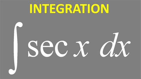 Integration Of Sec X Dx Youtube