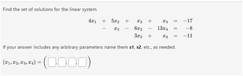 Solved Find The Set Of Solutions For The Linear Chegg Com