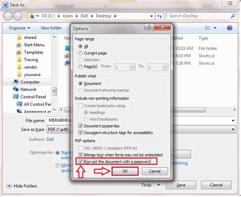 How To Create A Password Protected PDF File Using Microsoft Word