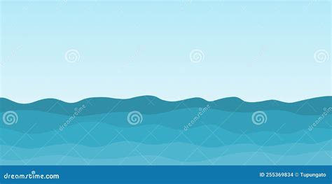 Abstract Sea Waves Vector Stock Vector Illustration Of Wave 255369834