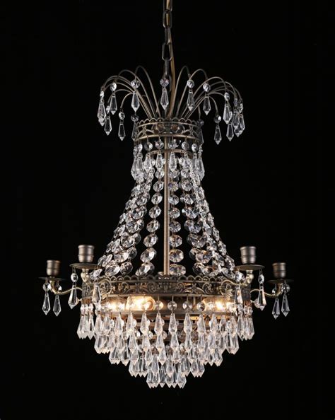 Empire Classic 5 Arm Liten Antikmässing Tak Belysning