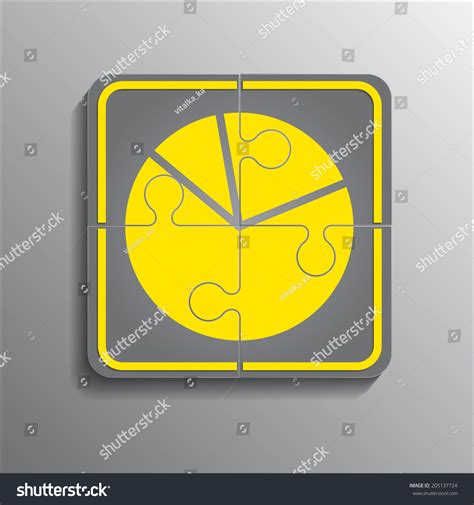 Icon Puzzles Chart Graph Stock Vector Royalty Free 205137724 Shutterstock