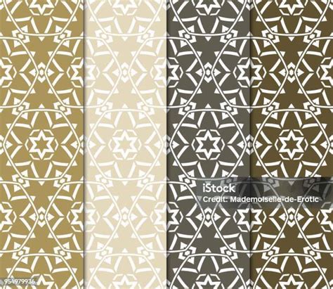 현대적인 세련 된 기하학 육각 완벽 한 패턴 배경 아트 데코의 집합입니다 고급 벽지 초대에 대 한 텍스처입니다 벡터 일러스트