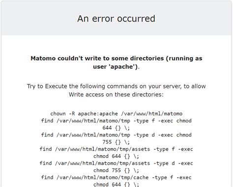 How To Fix The Error Matomo Is Unable To Write To Some Directories Faq How To Matomo