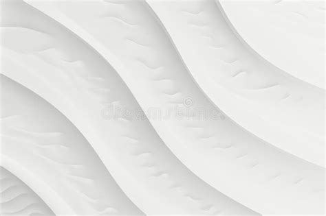 Abstract White Wavy Background 3d Geometric Pattern With Smooth Lines Modern Minimalist Design