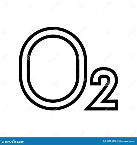 O Oxygen Line Icon Vector Illustration Stock Illustration Illustration Of Isolated Lined