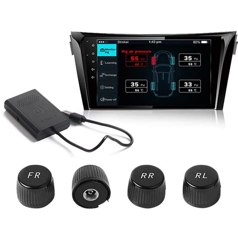 TPMS Auto Part Tyre Android Navigation DVD Tire Pressure Monitoring System 4 External Sensor