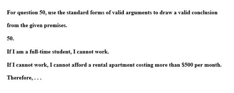 Solved For Question Use The Standard Forms Of Valid Chegg