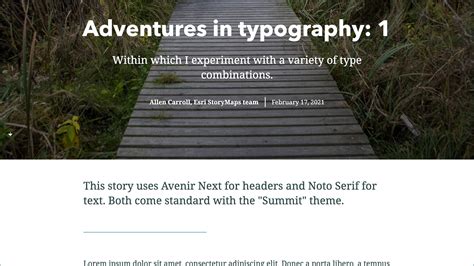 Making Smart Type Choices For Arcgis Storymaps