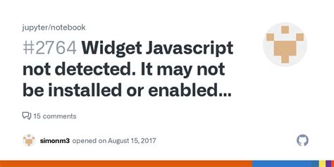 Widget Javascript Not Detected It May Not Be Installed Or Enabled