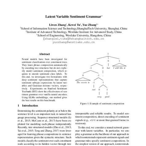 Latent Variable Sentiment Grammar Acl Anthology