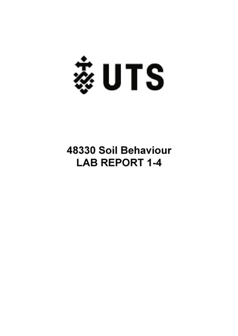 Soil Lab Lab Soil Behaviour LAB REPORT Lab Soil Compaction