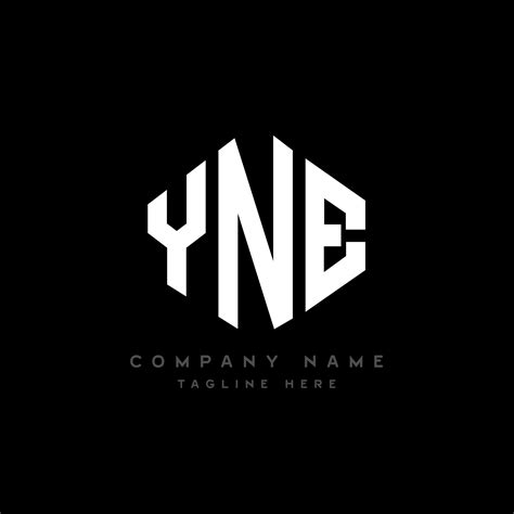 yne brev logotyp design med polygon form. yne polygon och kubform ...