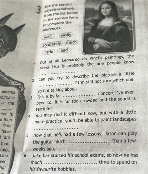 Use The Correct Adjectiveadverb From The Studyx