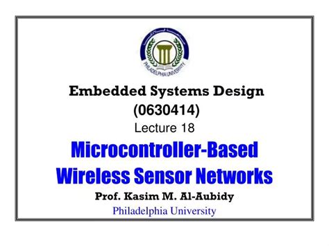 Ppt Embedded Systems Design 0630414 Lecture 18 Microcontroller