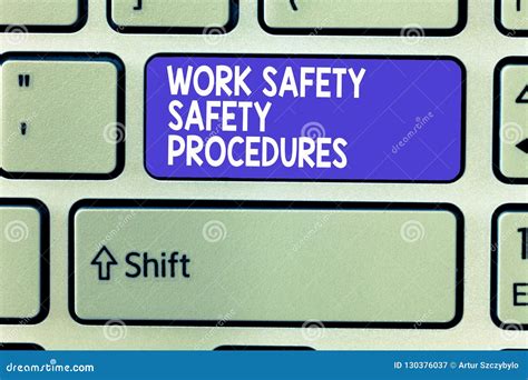 Word Writing Text Work Safety Safety Procedures Business Concept For Methods To Minimize Risk