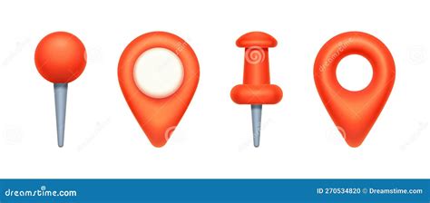 Two Map Pin Pointers With Tack Path Way Dashed Line Vector Symbol Flat