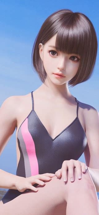 夏日海边女孩 美女手机动态壁纸 美女手机壁纸下载 元气壁纸