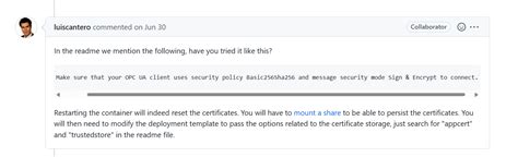 Failed To Create Session Opcpublisher Microsoft Qanda