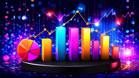 Dynamic Financial Data And Growth Are Visualized Through Vibrant