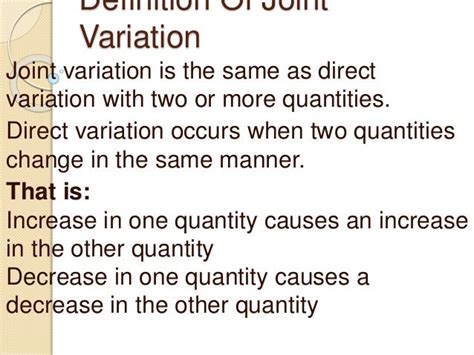 Joint Variation Examples Real Life