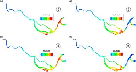 Water Age Spatial Distribution At Lws A And C And Hws B And D In Download Scientific
