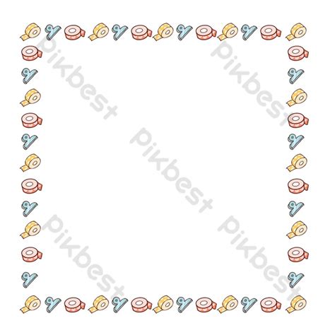 손으로 그린 귀여운 만화 테두리 선 일러스트 Png Ai 무료 다운로드 Pikbest