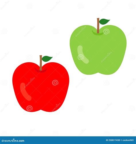 Flat And Simple Cute Apple Stock Illustration Illustration Of Flat