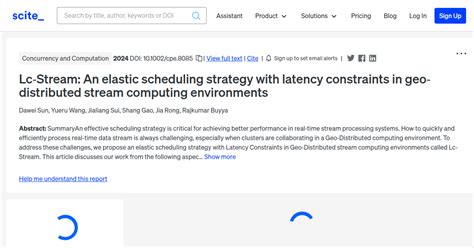 lc‐stream an elastic scheduling strategy with latency constraints in geo‐distributed stream