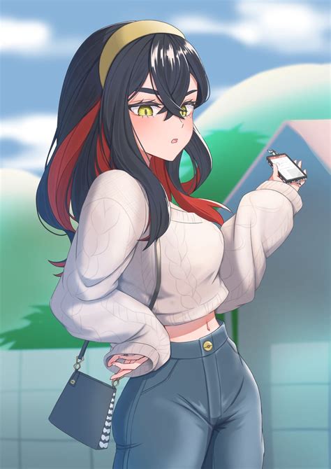 Rotom Rotom Phone And Carmine Pokemon And More Drawn By Mochitaro