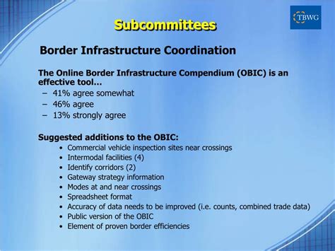 PPT Transportation Border Working Group Membership Survey PowerPoint Presentation ID