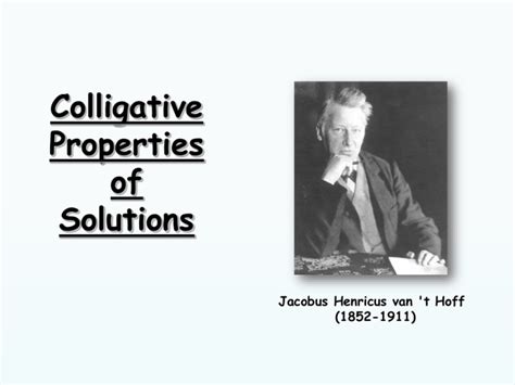 Colligative Properties