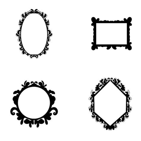 premium vector baroque vintage set of frame