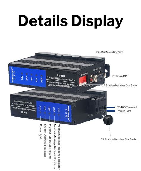 PD MB Profibus DP To Modbus RTU RS Gateway Module AMSAMOTION