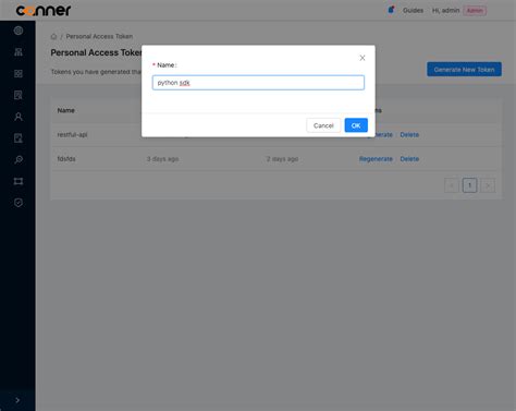 Personal Access Token 授權 Canner Enterprise