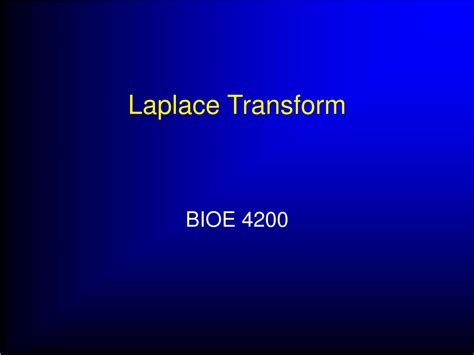 PPT Laplace Transform PowerPoint Presentation Free Download ID 229984