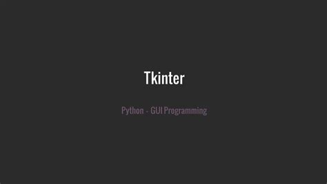Tkinter Youtube