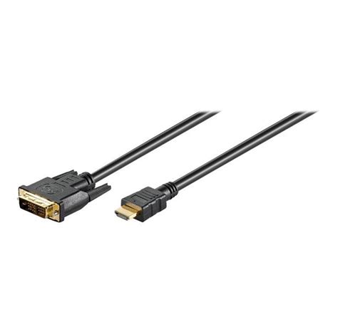 Pro Hdmi Dvi D Skærmkabel 2m Sort På Lager Billig