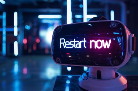 Restart Now Virtual Reality Headset Premium AI Generated Image