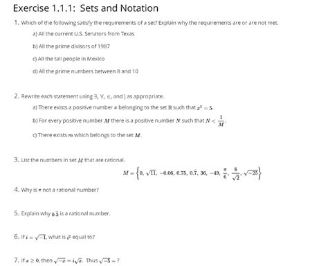 solved exercise 1 1 1 sets and notation 1 which of the