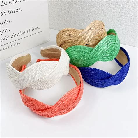 1pc Fashion Wide Hard Headbands For Women Girls Hair Band Pleated Cloth