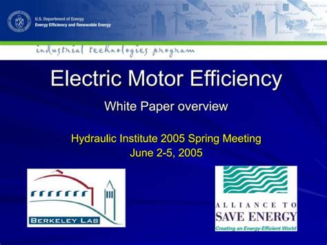 Electricmotorefficiencyppt Power And Energy Industry Industries