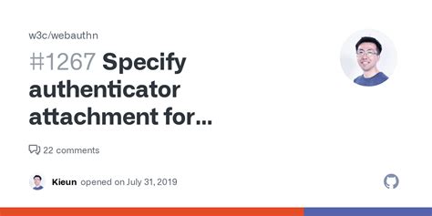 Specify Authenticator Attachment For Authentication Operation · Issue