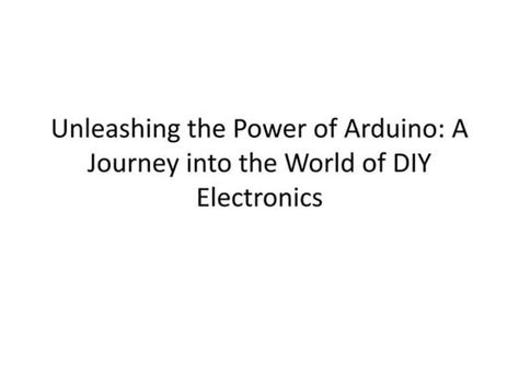 Introduction To Arduino Ppt