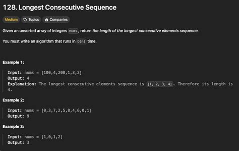 Python Longest Consecutive Sequence