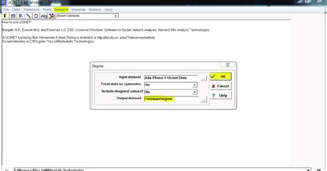 Taking Output On Ego Properties In Ucinet Selection Of Data File And Download Scientific